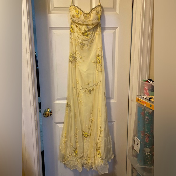 Cache | Dresses | Vintage Pale Yellow Cach Dress | Poshmark